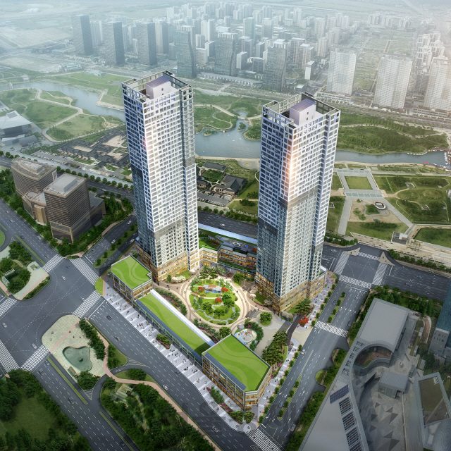 INCHEON | Songdo The Sharp Central Park 3 | 170m x 2 | 557ft x 2 | 40 ...